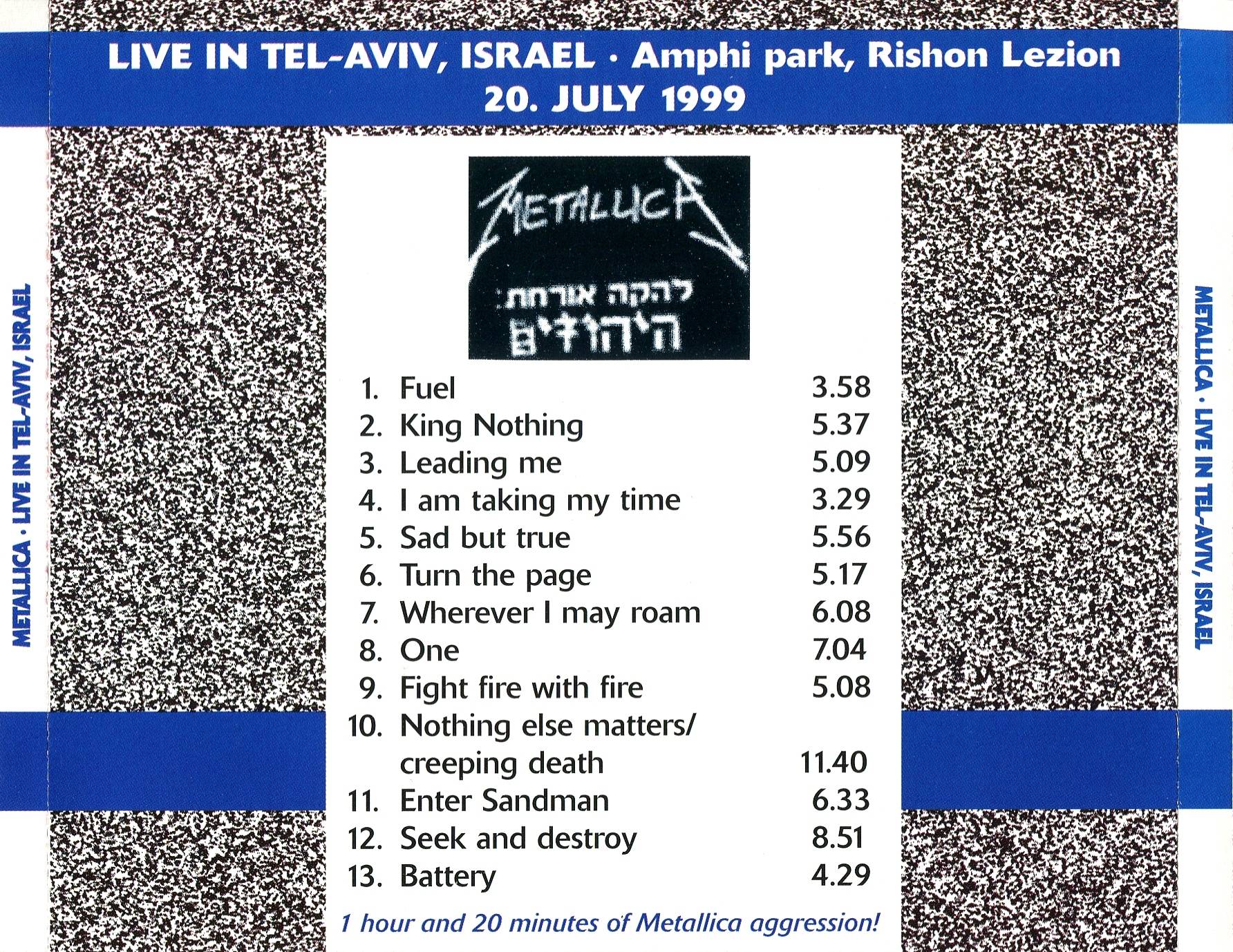 Metallica Live In Tel Aviv : Back | CD Covers | Cover Century | Over 1. ...
